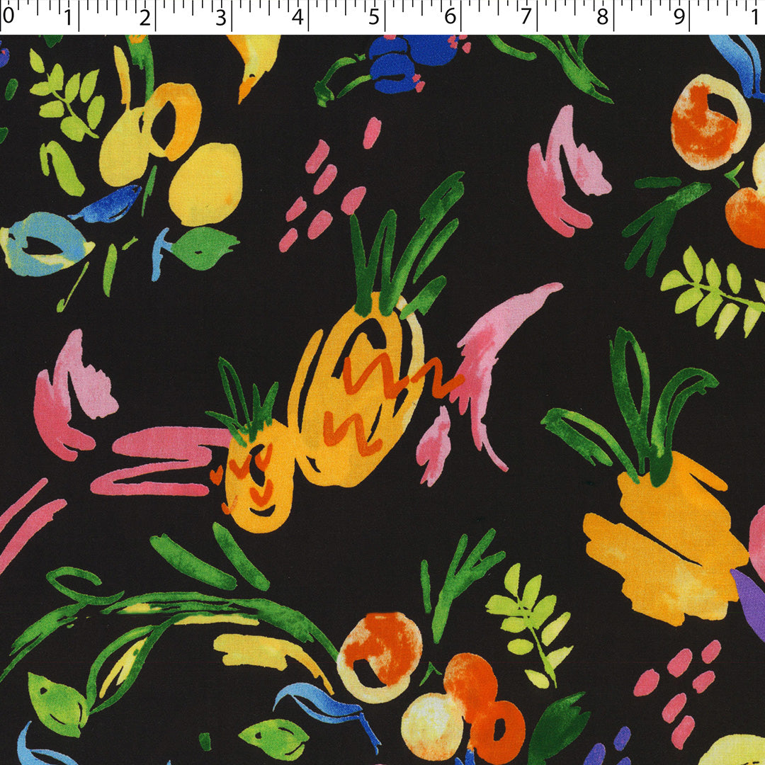 CHIT CHAT COLLECTION - STRETCH COTTON PRINTS - ABSTRACT FRUIT ...