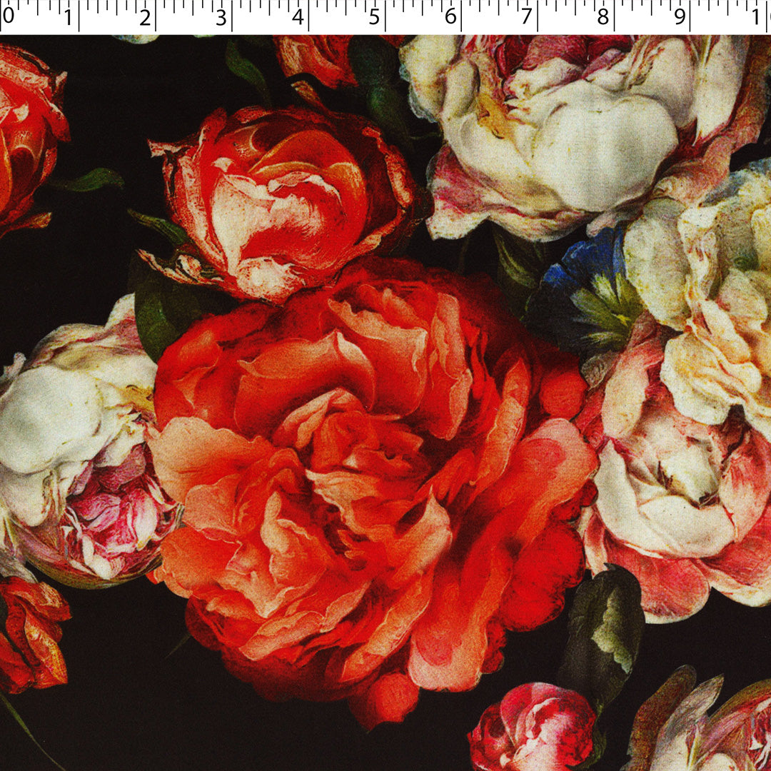 LOUELLA - PRINTED VELVET - ROSES – Fabricland Online