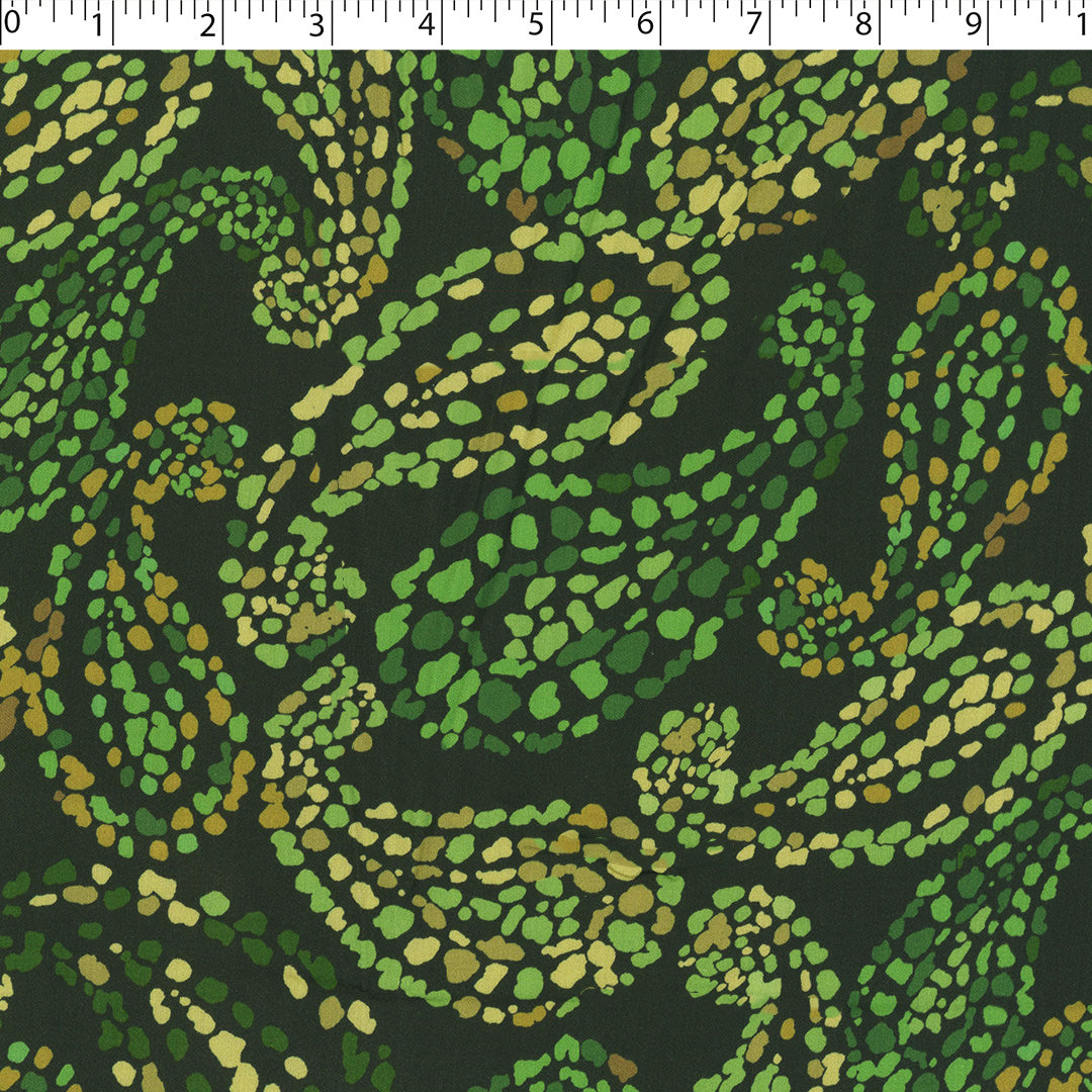 VERDE - RAYON SATIN PRINTS - PAISLEY – Fabricland Online