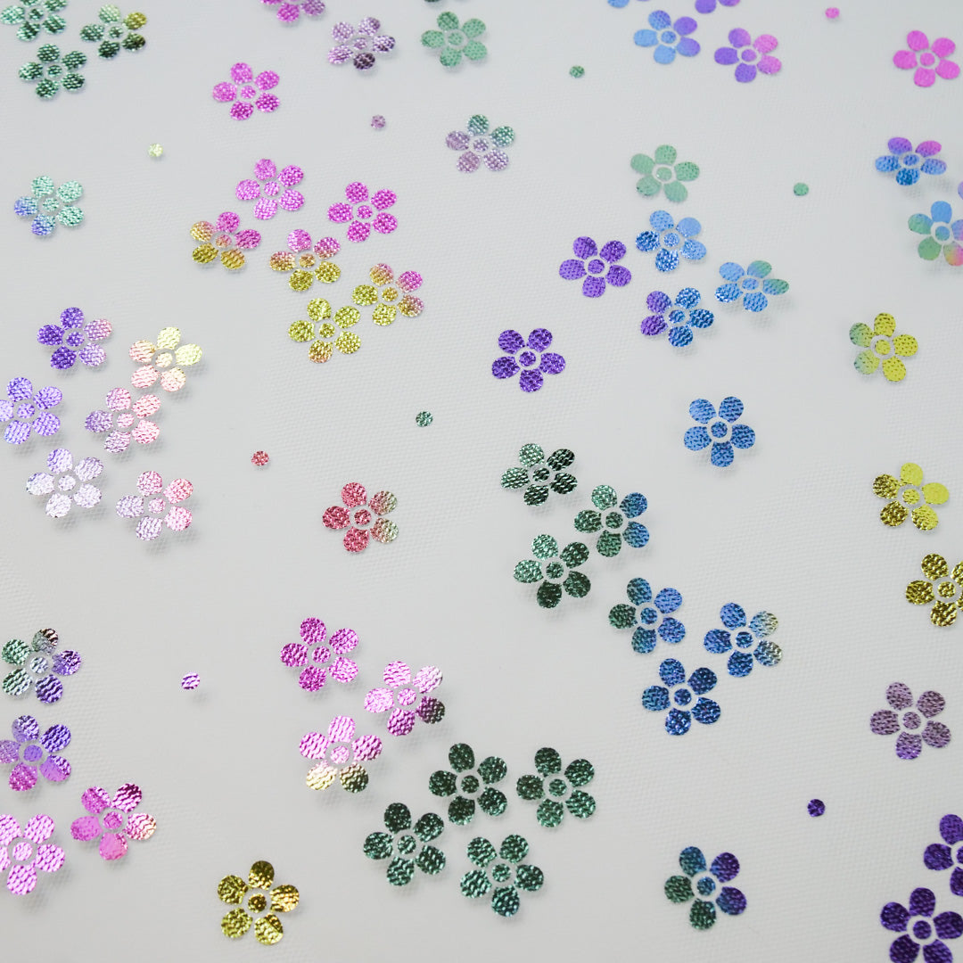 JUSTIN AND JUSTINE - RAINBOW FLOWER TULLE – Fabricland Online