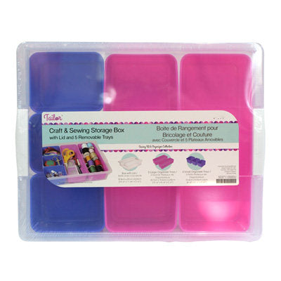 CRAFT & SEWING STORAGE BOX WITH LID AND 5 REMOVABLE TRAYS – Fabricland ...
